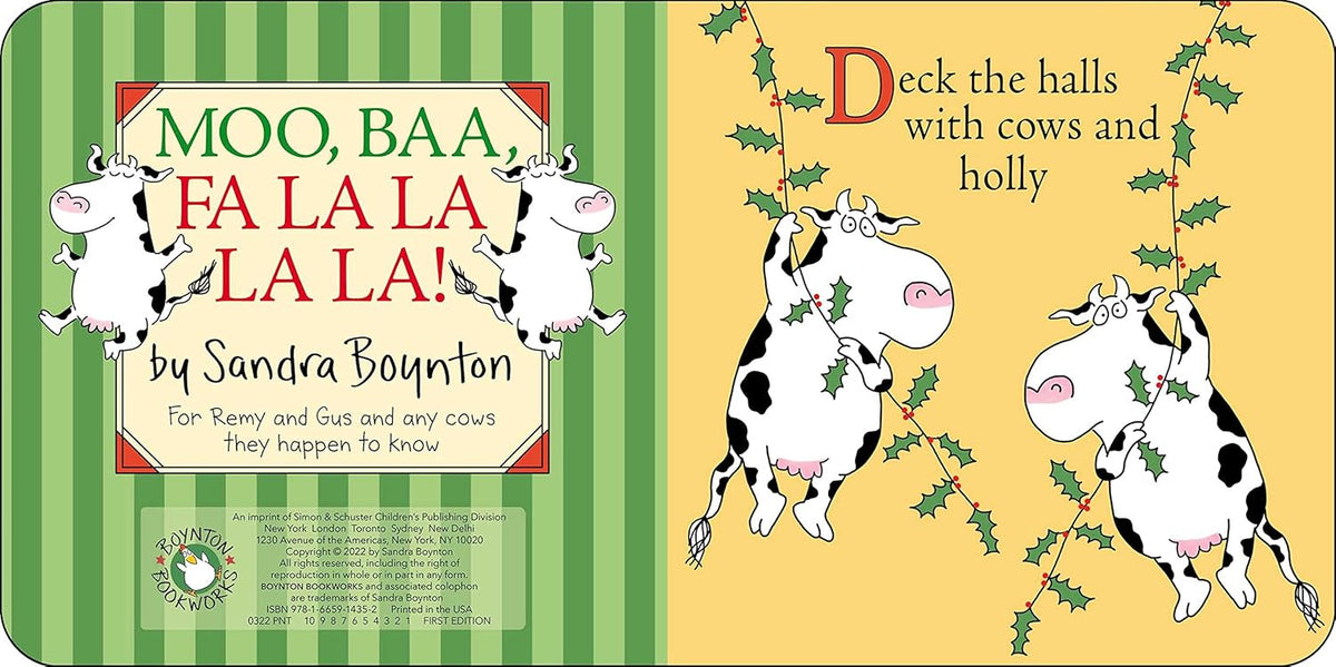 Moo, Baa, Fa La La La La! by Sandra Boynton – nature+nurture