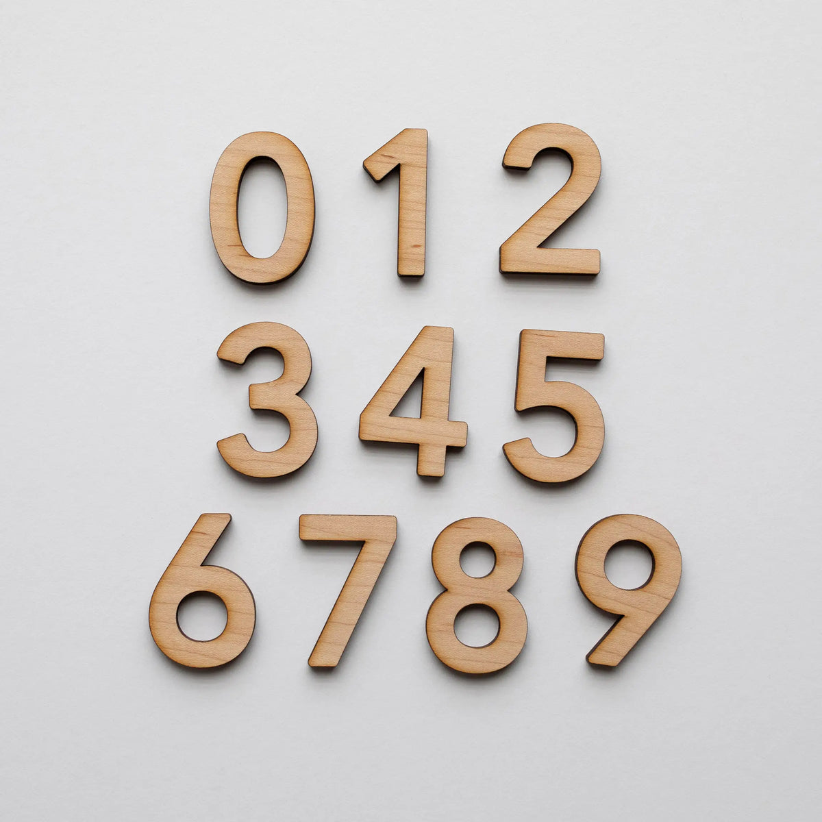 Wooden Number Set • Numerals & Math Equation Signs, Maple – nature+nurture